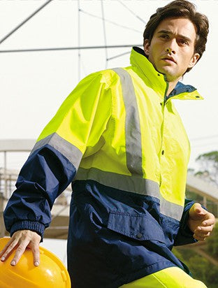 SJ0432-Hi-Vis Mesh Lining Jacket With Reflective Tape – Workwear Branding