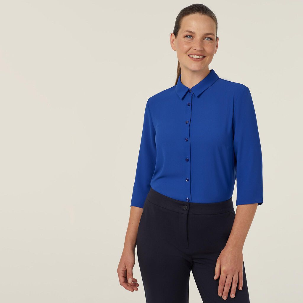 GEORGIE 3/4 PLEAT BACK SHIRT – Workwear Branding