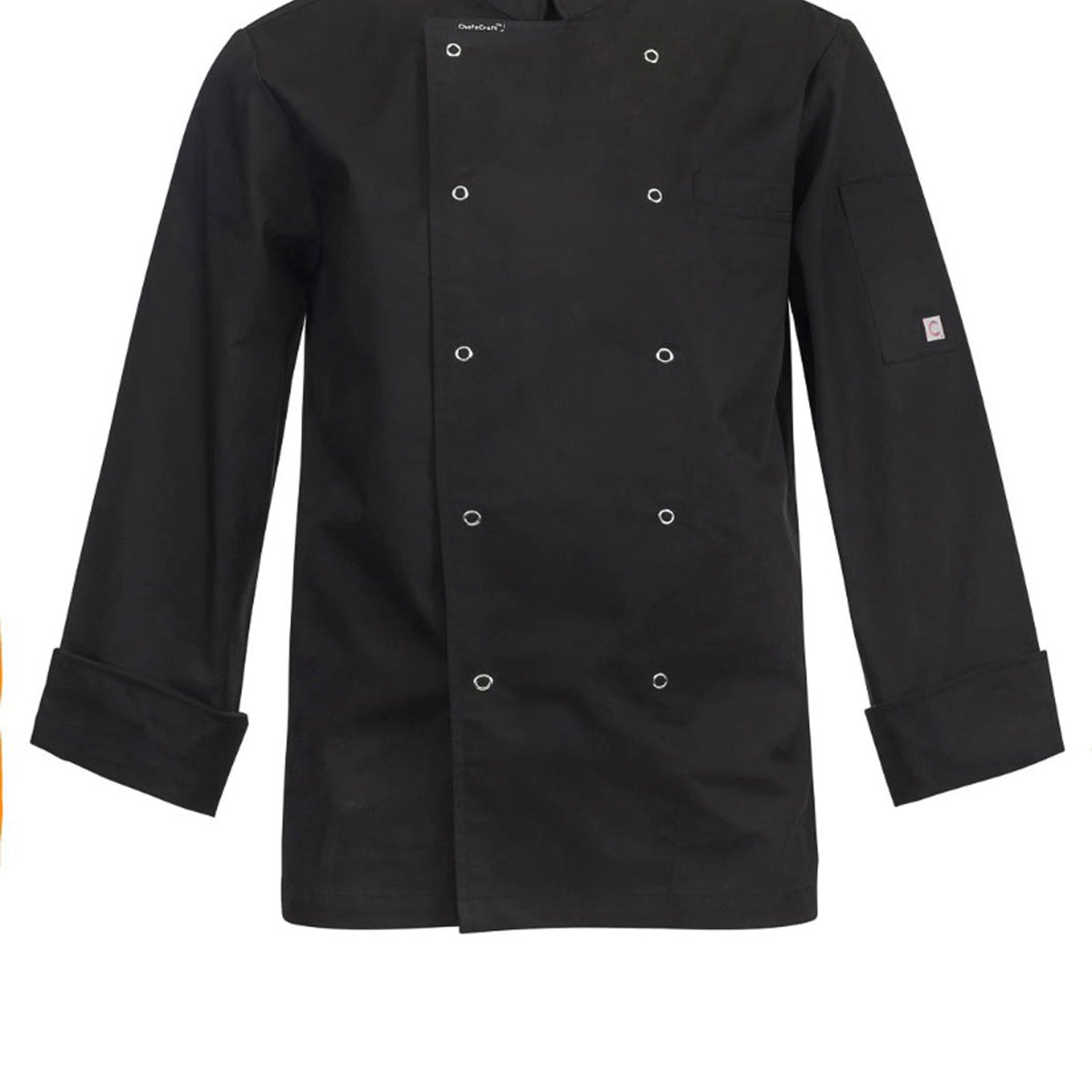 CJ039-Exec Chef Jacket With Studs Ls – Workwear Branding