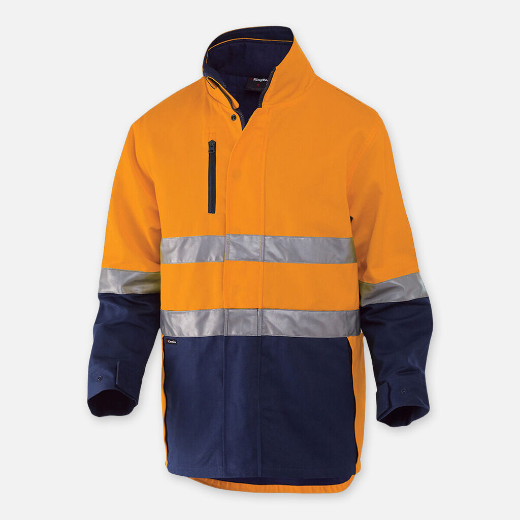K55400-Reflective 3 in 1 Cotton Jacket – Workwear Branding